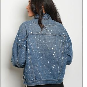 Jackets & Coats | Paint Splatter Denim Jacket | Poshmark